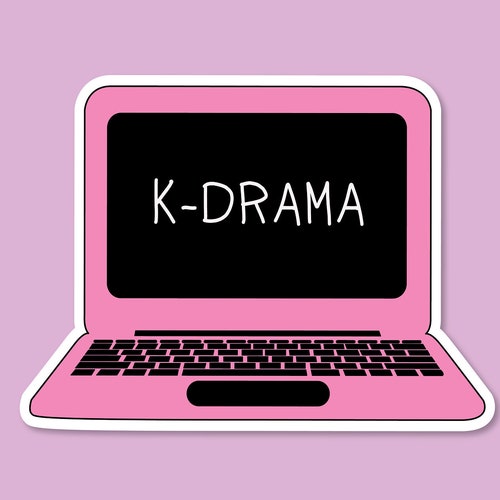 K-drama Pink Laptop Vinyl Sticker / Kdrama Stickers Kdrama - Etsy UK