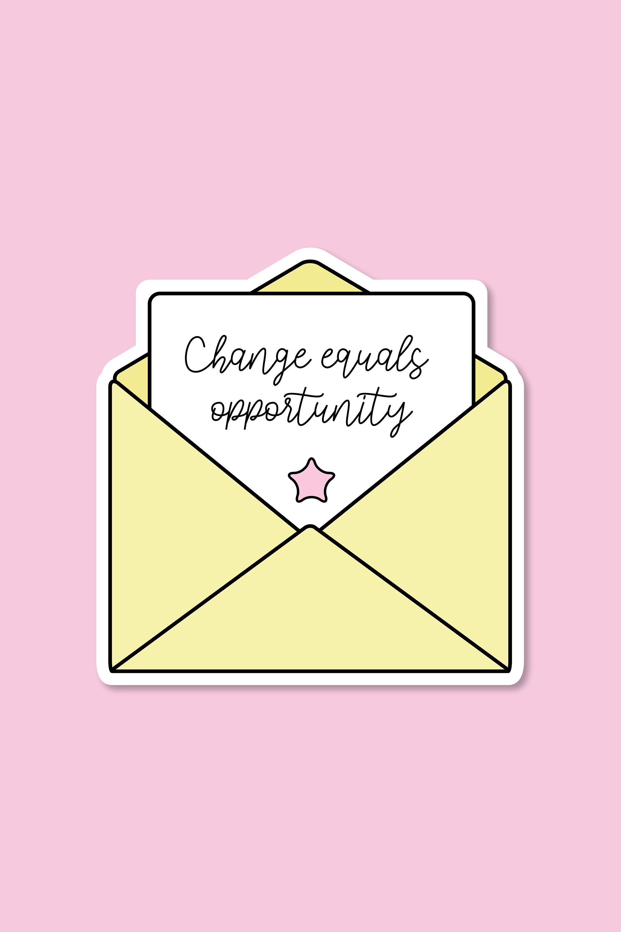 Change Equals Opportunity Vinyl Sticker / Inspirational Quotes - Etsy UK