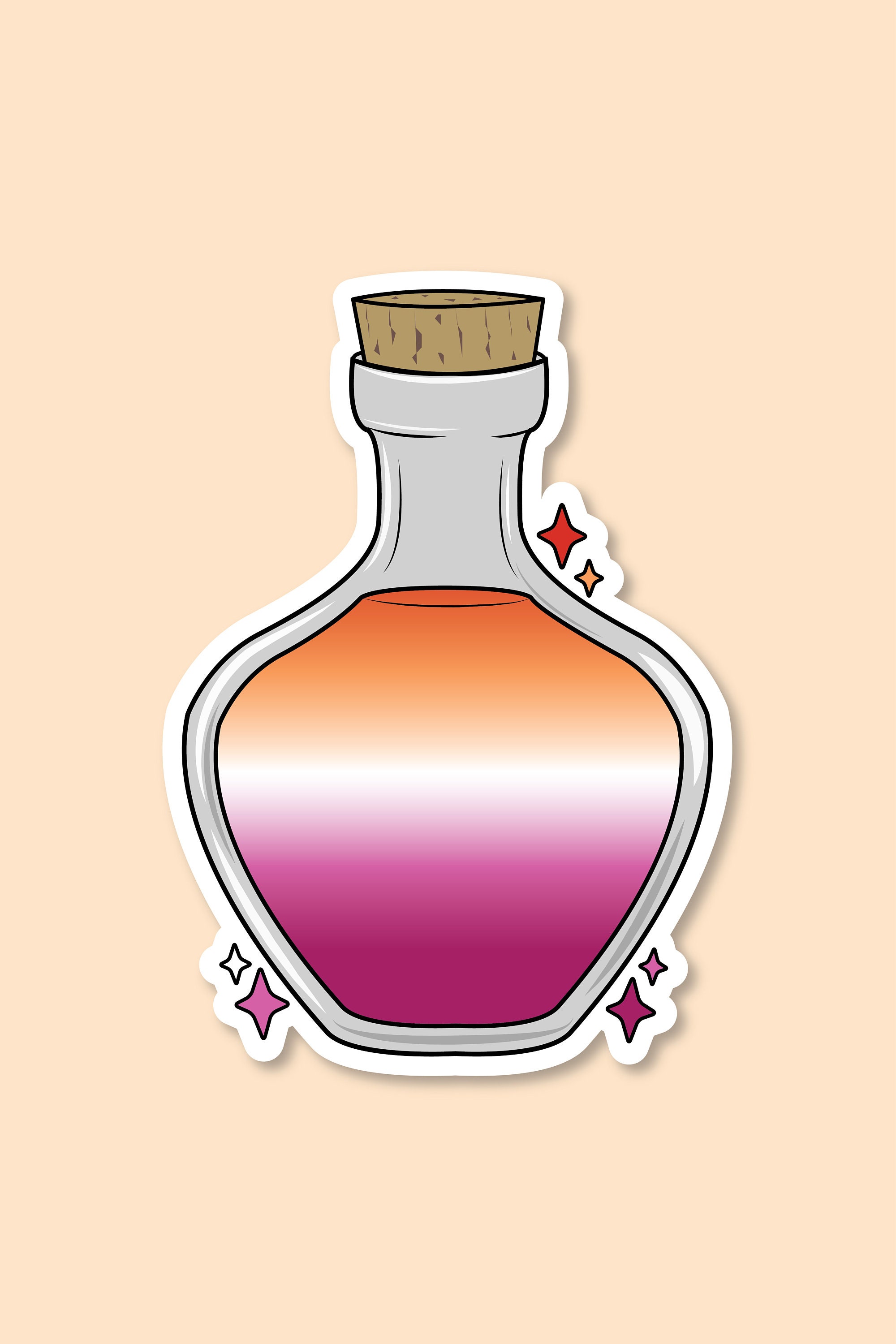 Lesbische trots drankje vinyl sticker / lesbische trots stickers ...