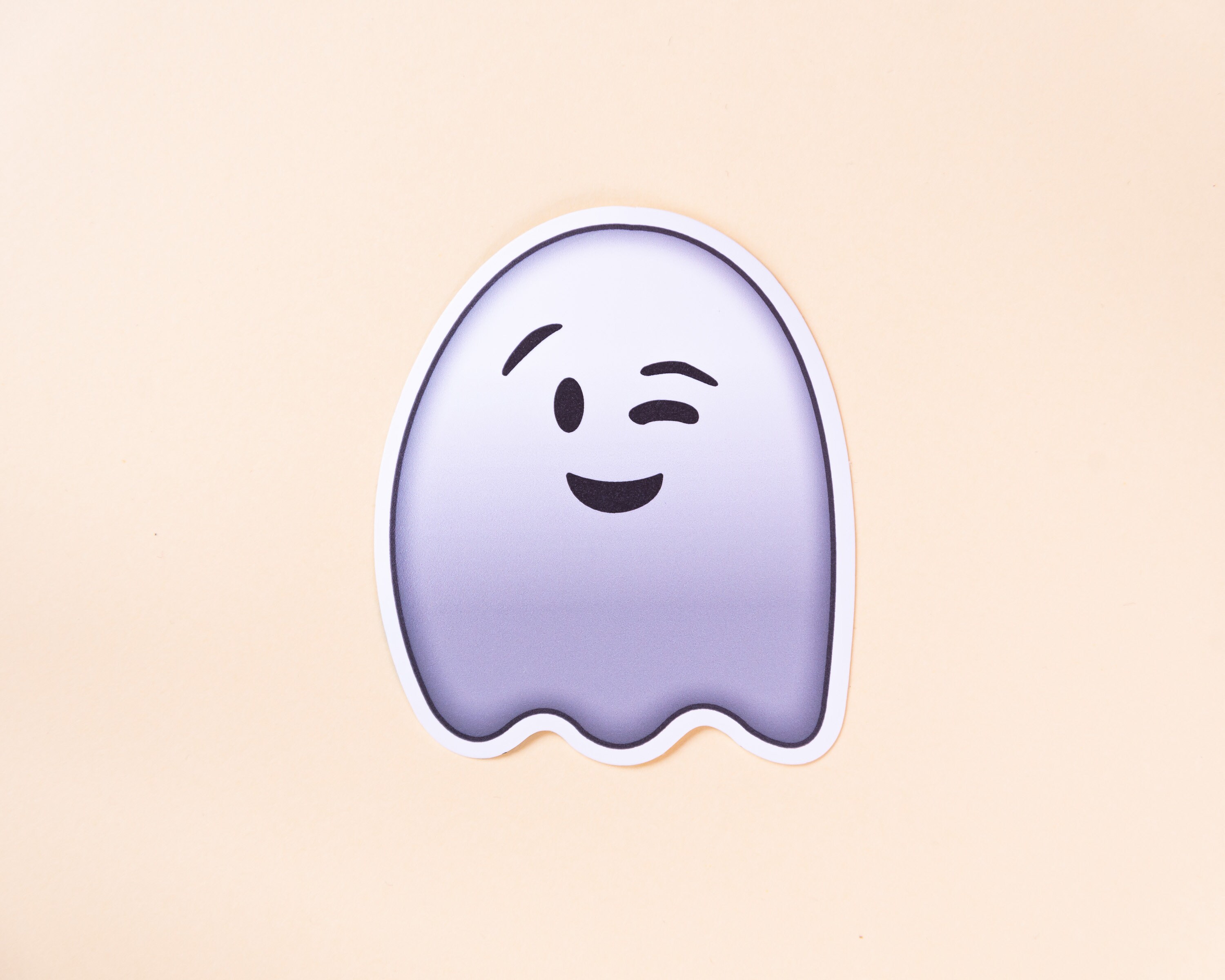 Ghost Wink Emoji Vinyl Sticker / Emoji Stickers Creepy Cute | Etsy