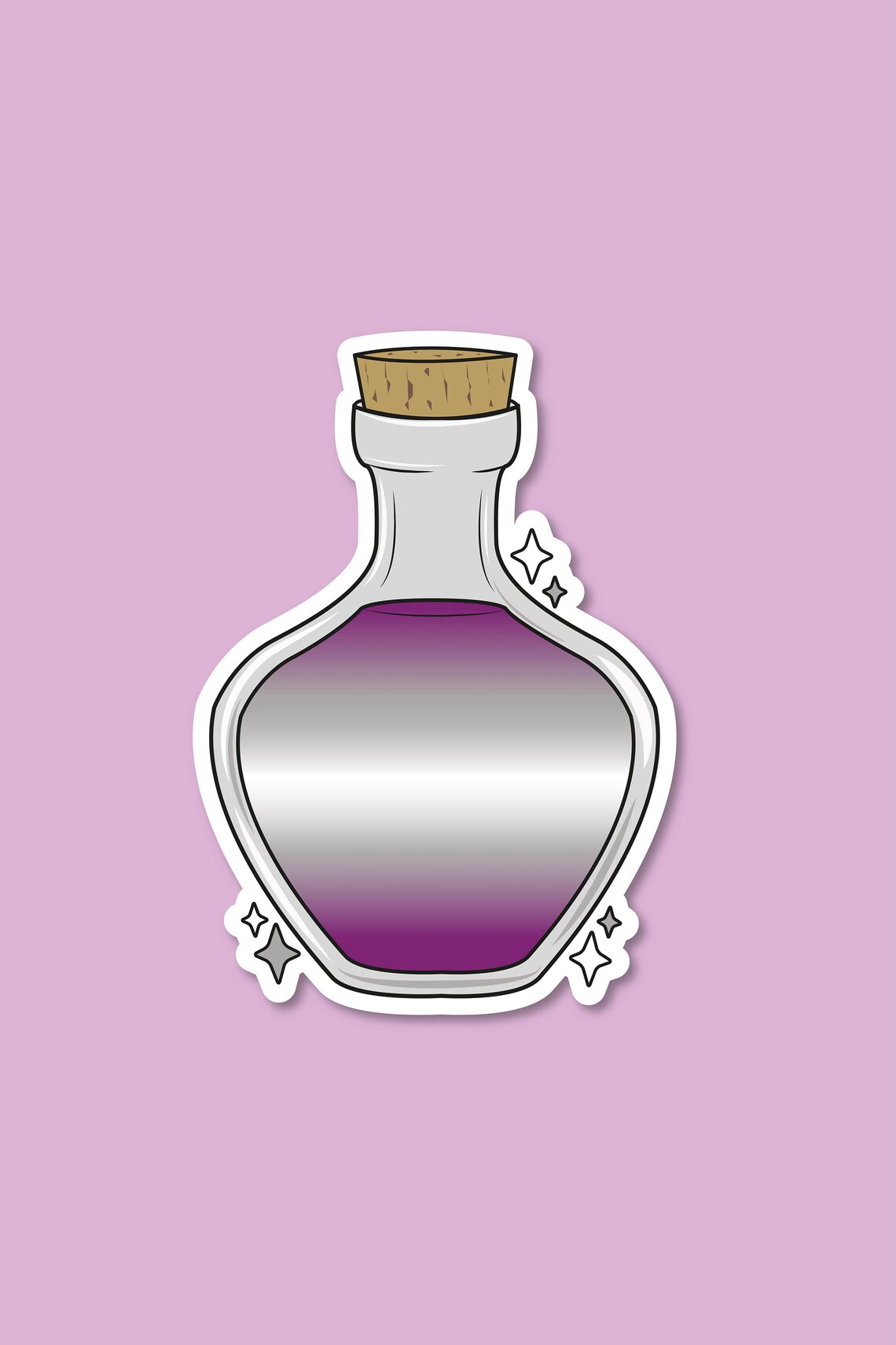 Grey Ace Pride Potion Vinyl Sticker / Grayasexual Pride Sticker, Ace ...