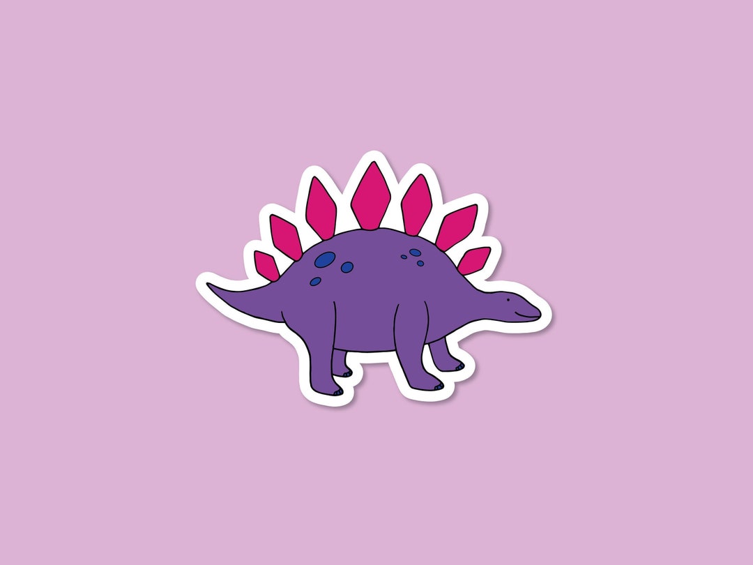 Bisexual Pride Dinosaur Vinyl Sticker // Bi Pride Stickers, Pride Flag ...