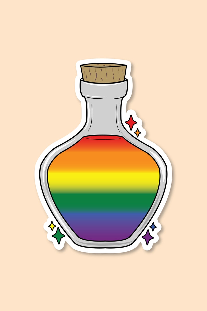 Lgbtq Potion Vinyl Sticker Queer Stickers Gay Pride Etsy Uk
