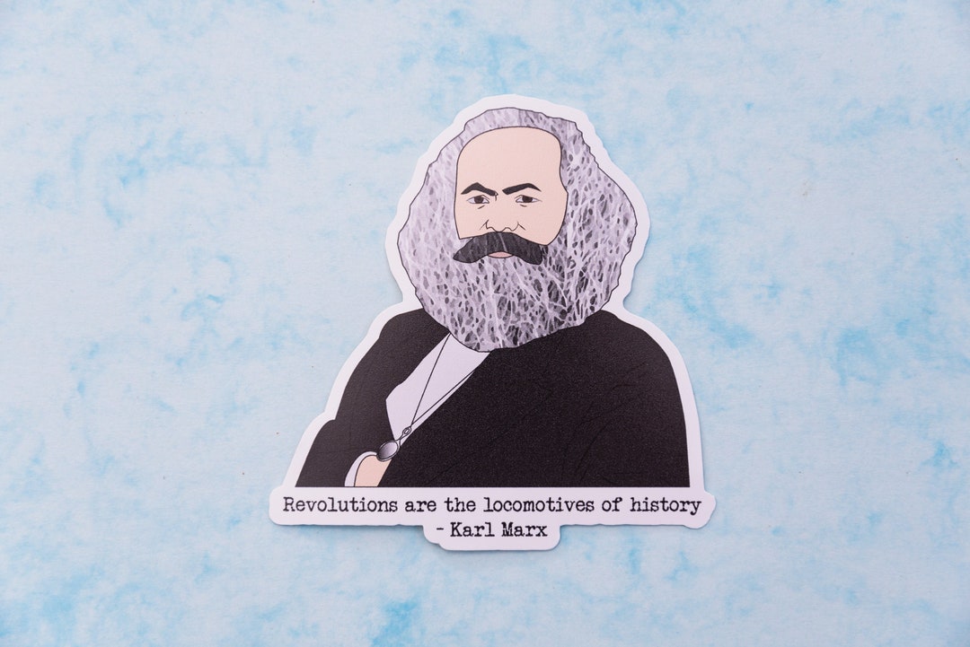 Karl Marx Vinyl Sticker // Communist Sticker, Karl Marx Sticker ...