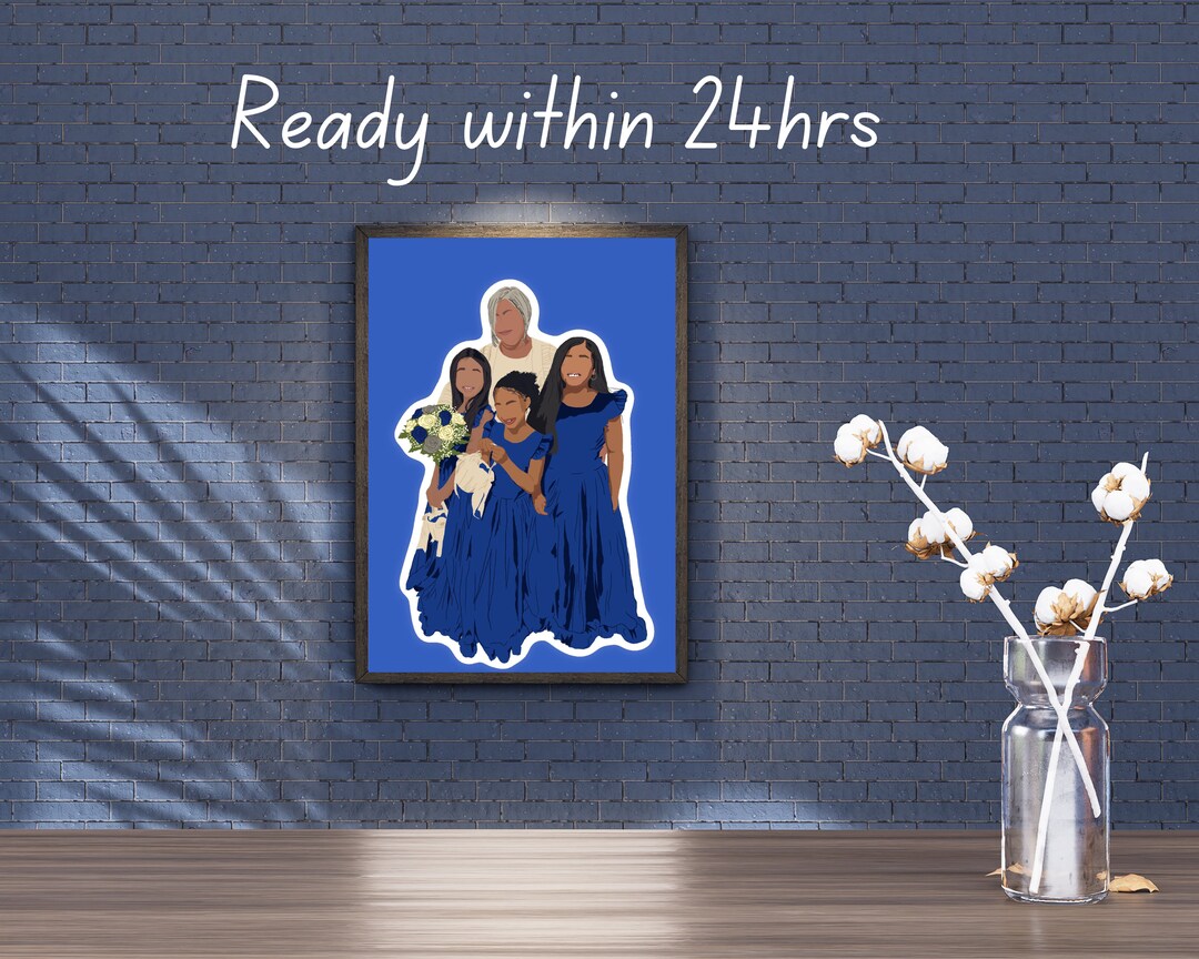 Custom Faceless Portrait, Digital Drawing, Personalized Photo, Gift - Etsy