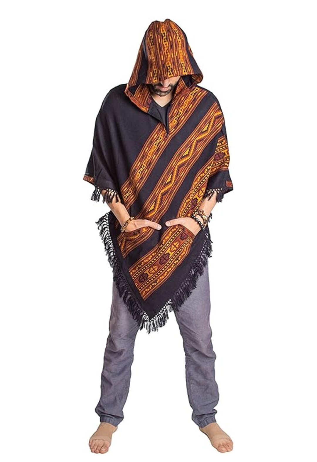 Hooded Poncho Cape Vegan Wool Poncho Adult Large Poncho Blanket ...