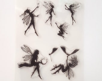 Fairy rubber stamps | Etsy