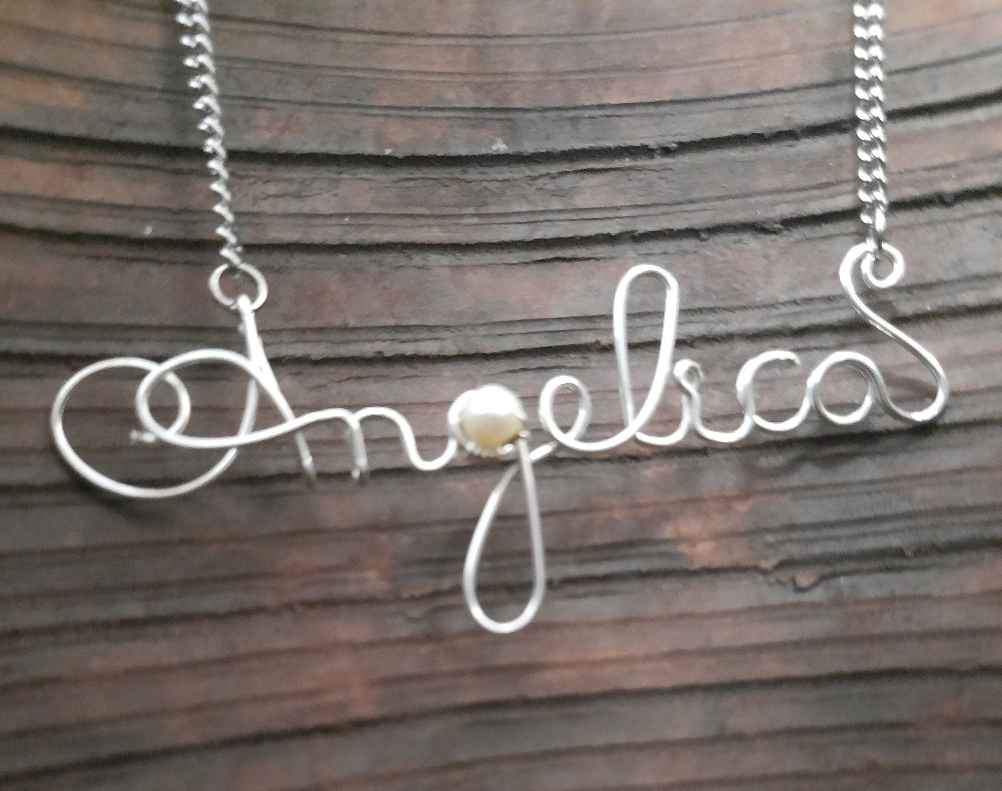 Customer Wire Name Necklace Personalised Silver Wire - Etsy