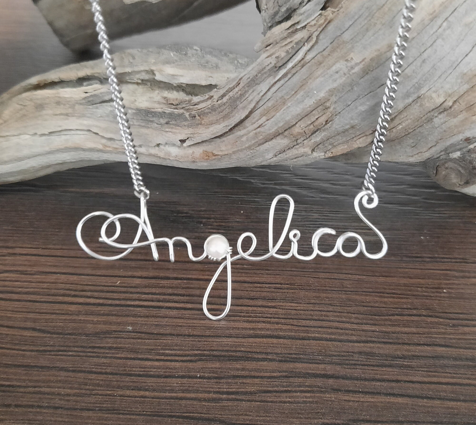 Customer Wire Name Necklace Personalised Silver Wire - Etsy