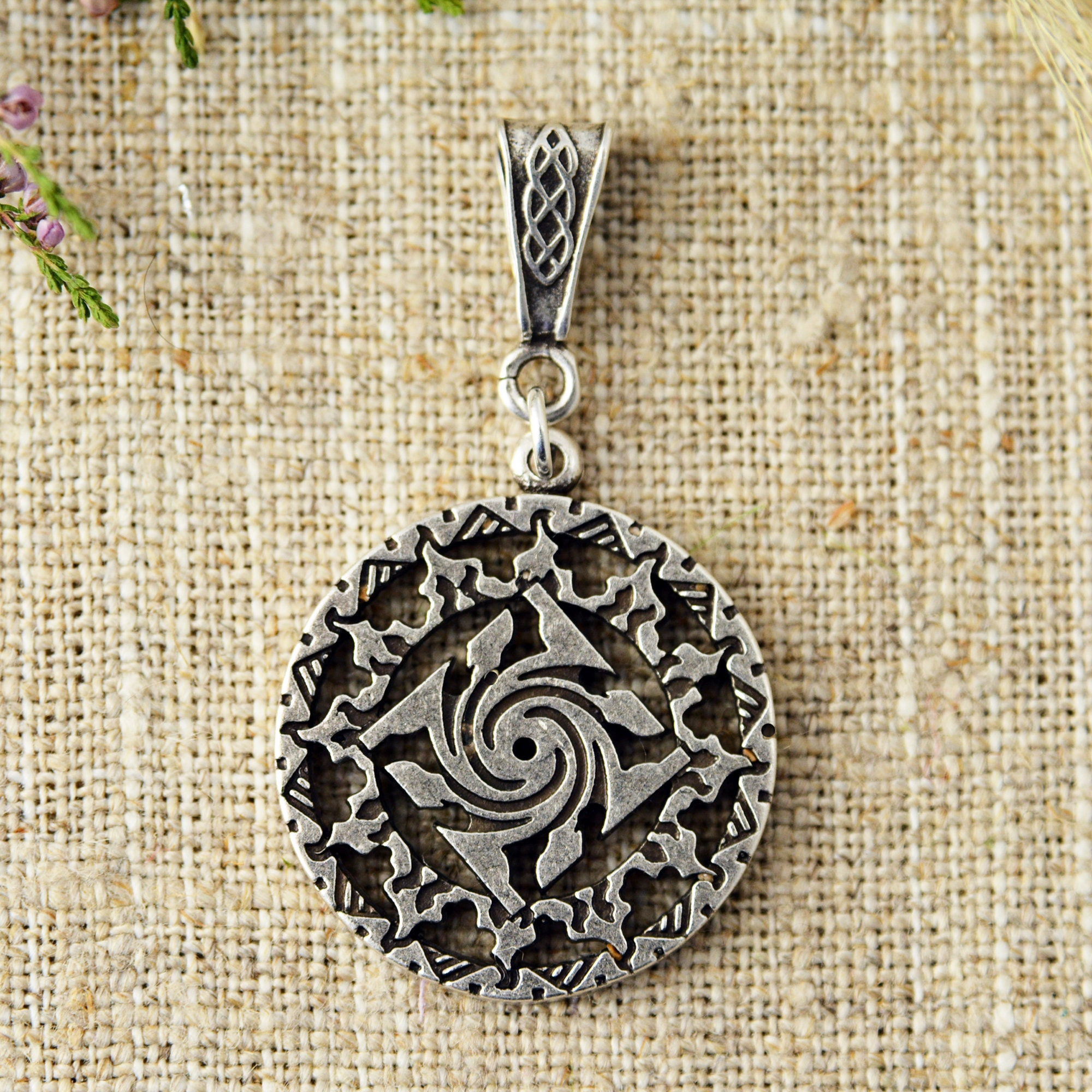 Slavic Silver Plated Vedic Amulet Guardian Garuda Talisman of Life ...