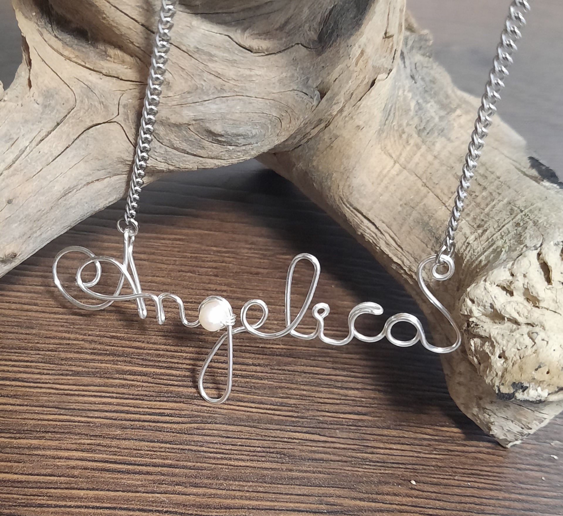 Customer Wire Name Necklace Personalised Silver Wire - Etsy