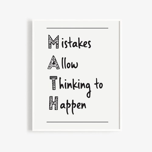 MATH Mistakes Modern Classroom Poster Instant Download Math - Etsy