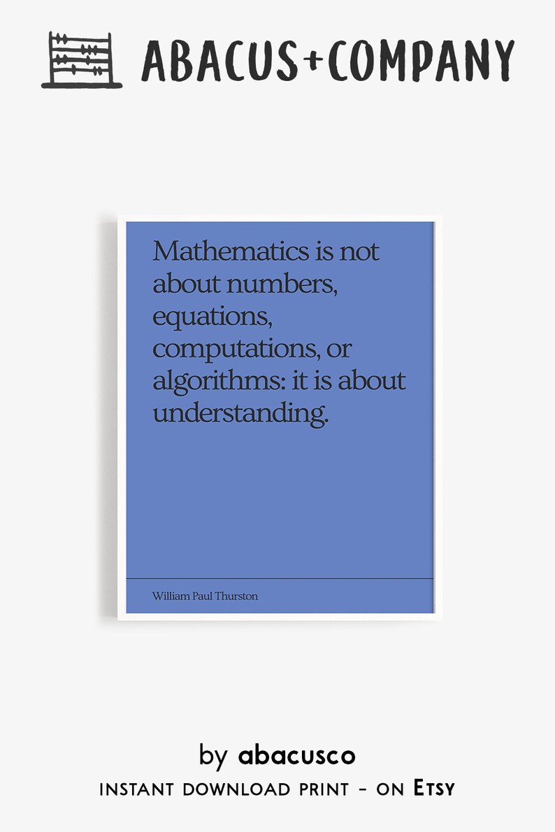 Colorful Set of Mathematics Quote Posters 12 Total | Etsy