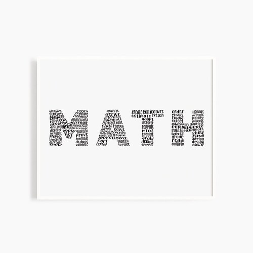 Math Verbs What Do You Do in Math Poster With Letters - Etsy