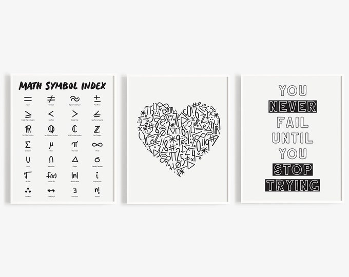 18 MATHS CLASSROOM POSTERS | Math Teacher Class Classroom Decor ...