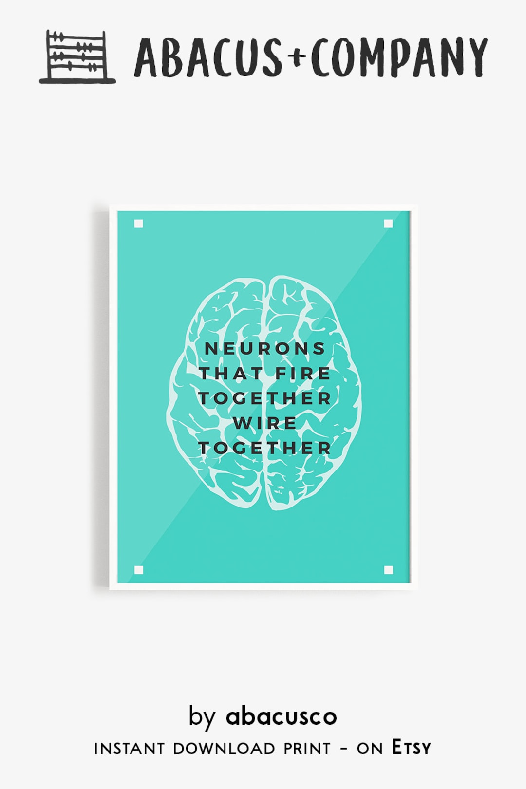 Neurons That Fire Together Wire Together Colorful Modern Poster for ...