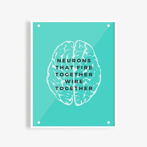 Neurons That Fire Together Wire Together Colorful Modern - Etsy