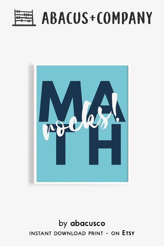 Math Rocks Poster for Middle School and High School Math | Etsy