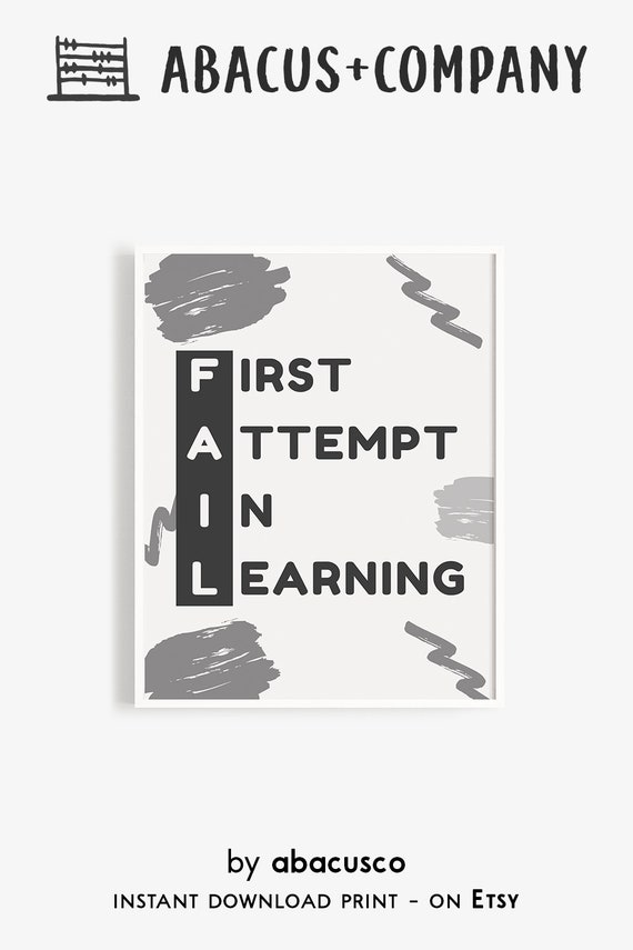 First Attempt in Learning Poster for Classrooms & Teachers | Etsy
