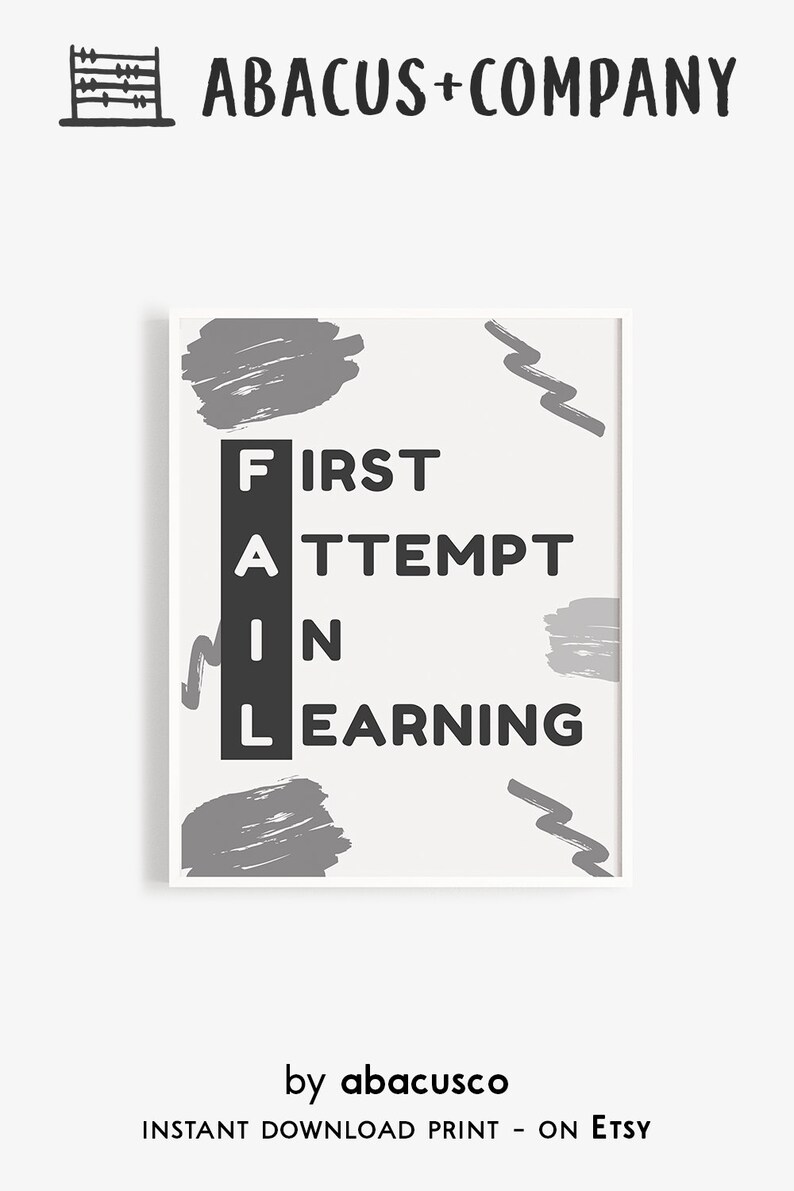 First Attempt in Learning Poster for Classrooms & Teachers | Instant ...
