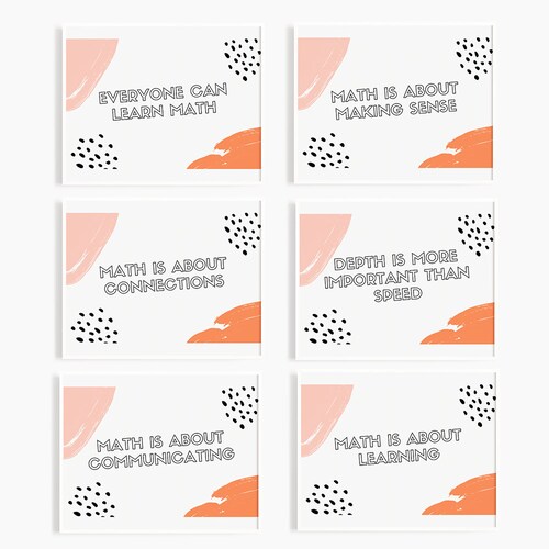 Colorful Set of Math Class Norms 9 Total - Etsy