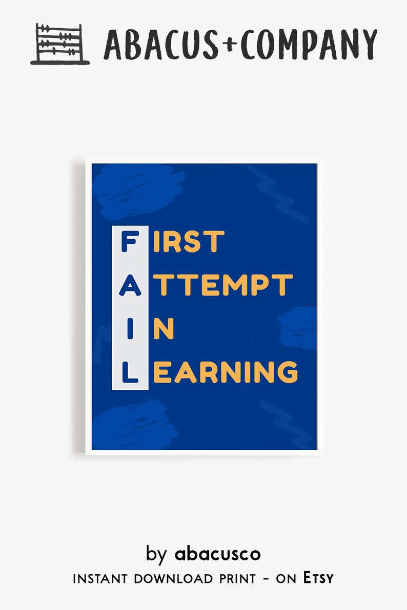 First Attempt in Learning Poster for Classrooms & Teachers | Instant ...