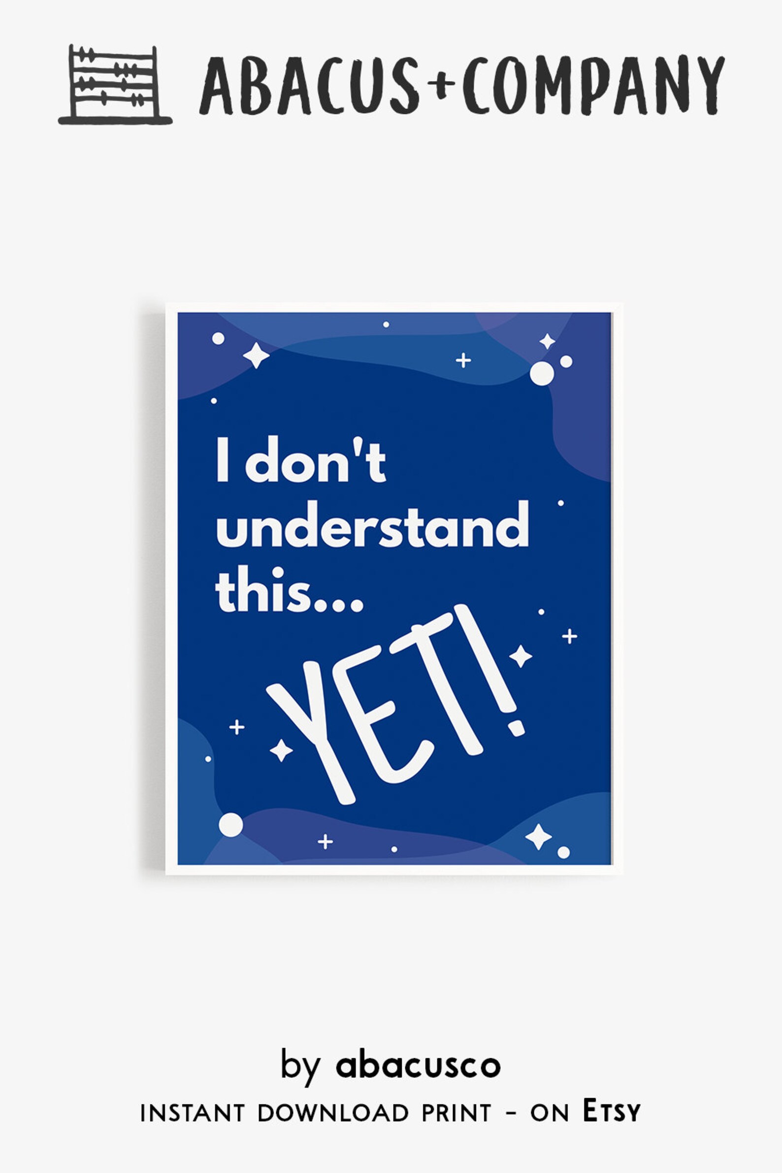 I Don't Understand This...yet! Growth Mindset Poster Perfect for Any ...