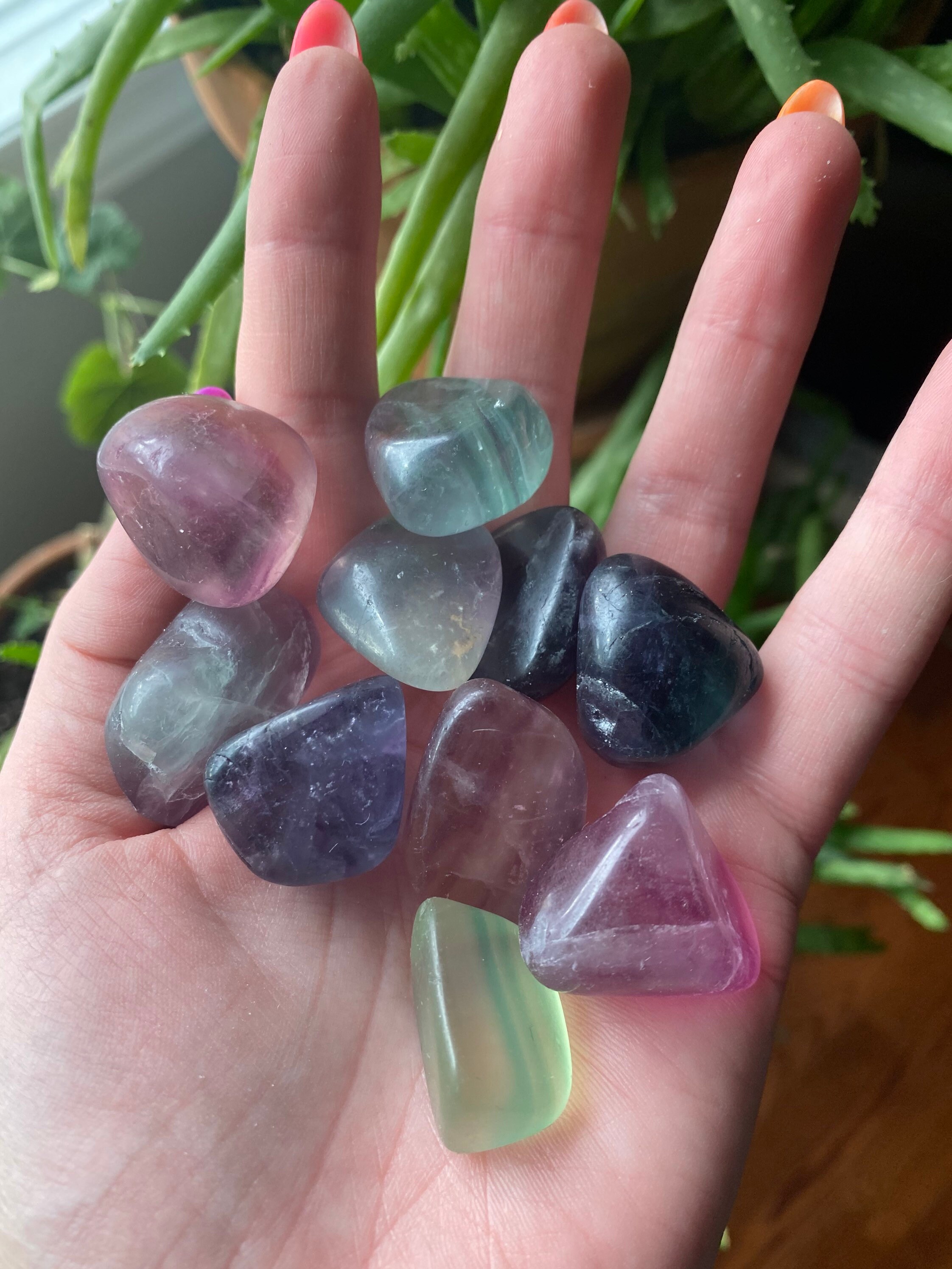Rainbow Fluorite Tumbles Tumbled Stone - Etsy UK