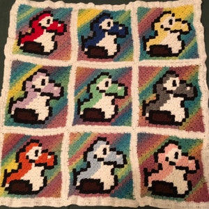PATTERN Baby Yoshi Crochet Blanket mario - Etsy