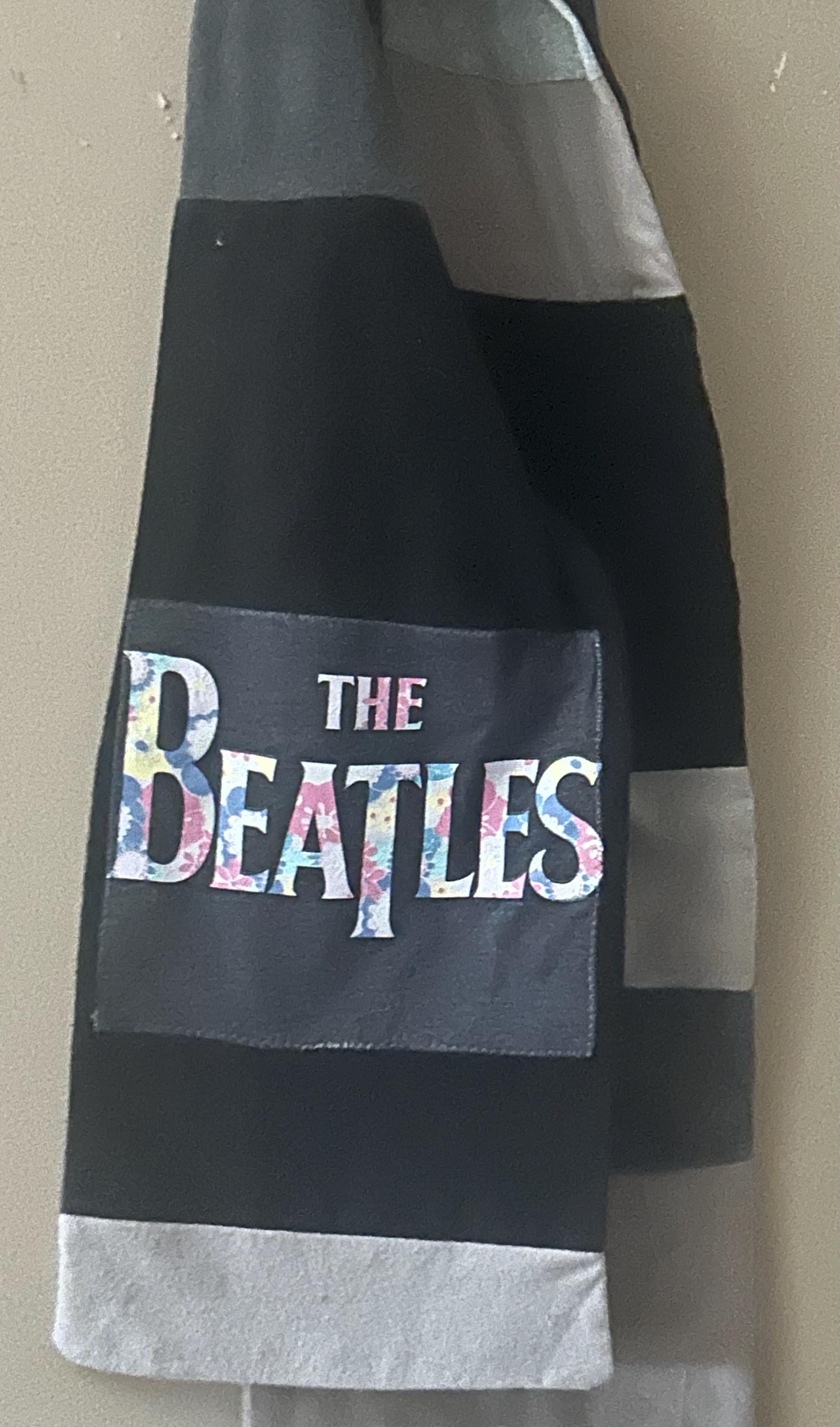 The Beatles Theme, Flannel Scarf, Repurposed Tee - Etsy