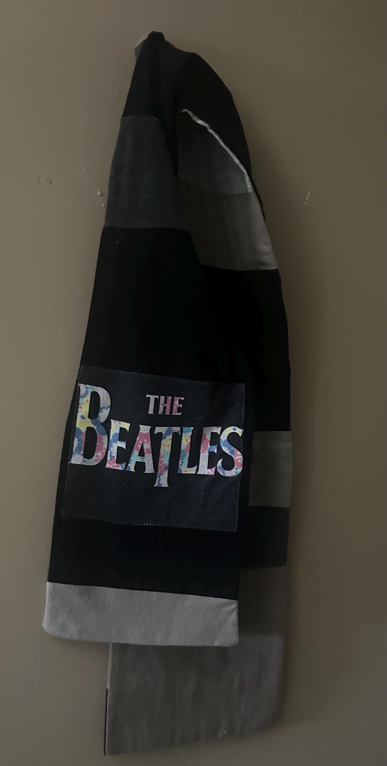 The Beatles Theme, Flannel Scarf, Repurposed Tee - Etsy