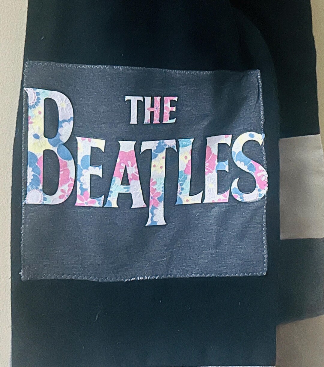 The Beatles Theme, Flannel Scarf, Repurposed Tee - Etsy