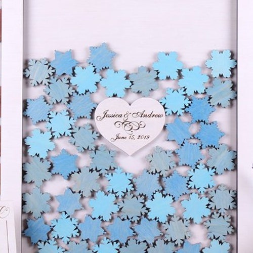 Snowflakes Wedding Guest Book Alternative Winter Wedding | Etsy