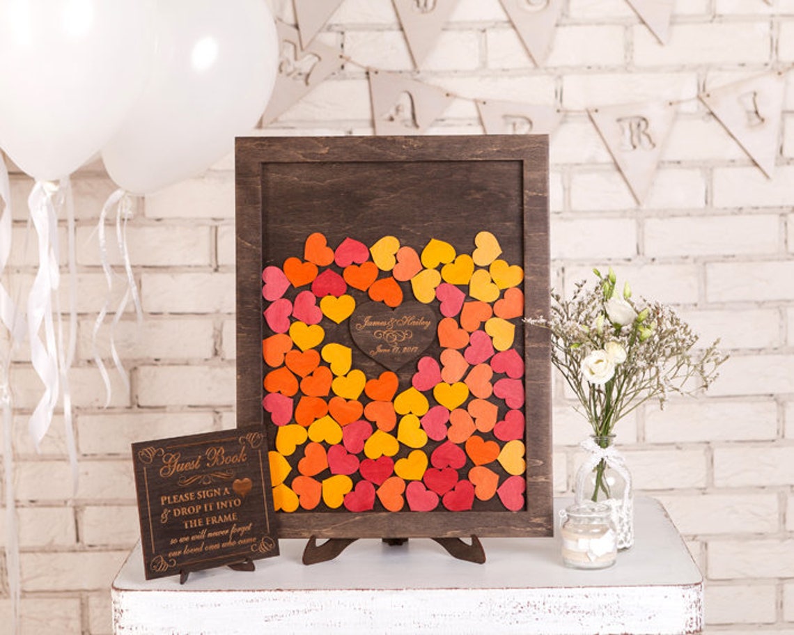 Wedding Guest Book Drop Box Wedding Guestbook Alternative Drop - Etsy