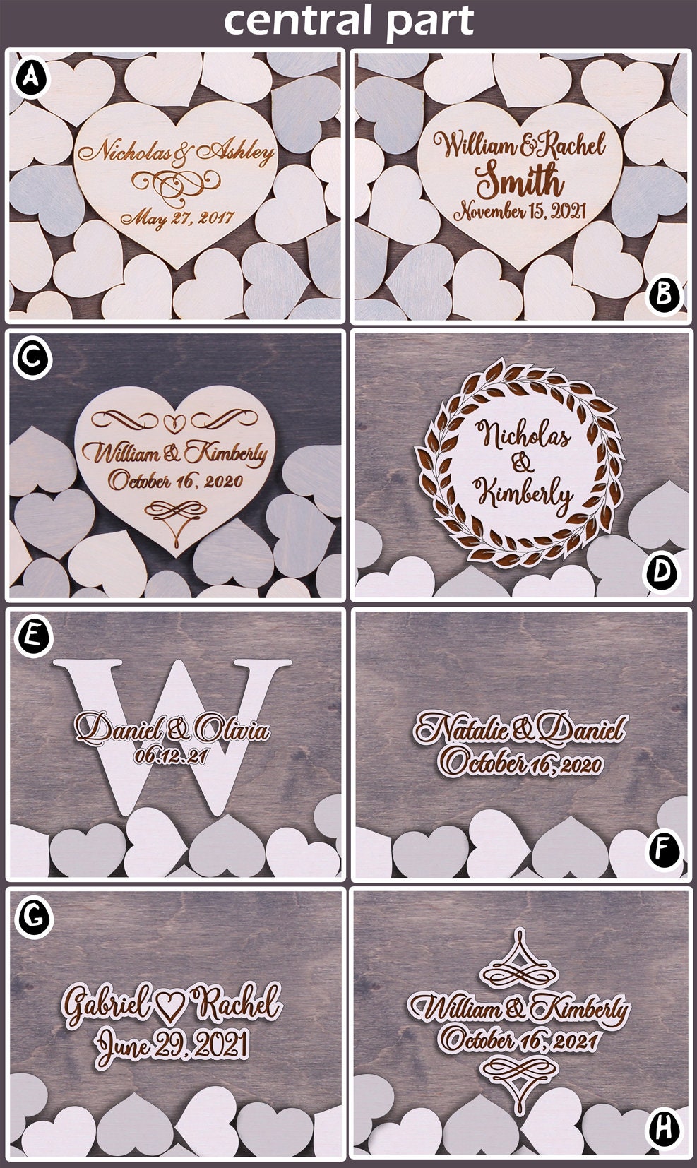 Custom Wedding Guest Book Alternative Wood Green Drop Top Box | Etsy