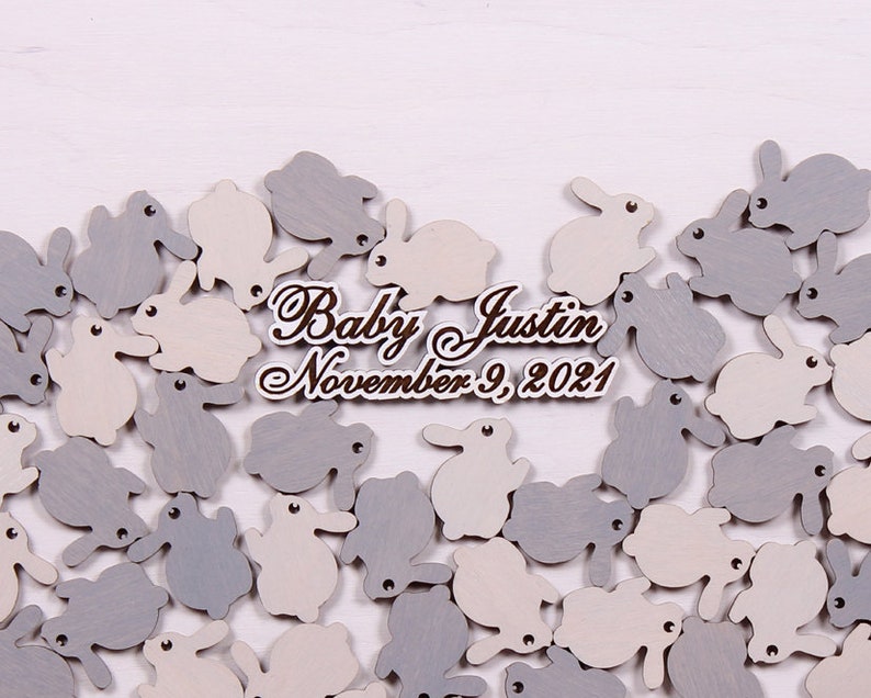 Baby Shower Guestbook Drop Box Gift Rabbits Bunny Baby Guest - Etsy