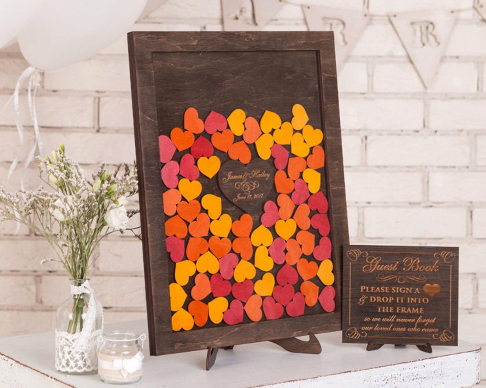 Wedding Guest Book Drop Box Wedding Guestbook Alternative Drop - Etsy
