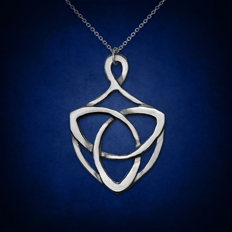 Trinity Shield Trinity necklace Trinity pendant triquetra | Etsy