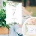 Succulents Table Numbers Template, Wedding Table Number Printable ...