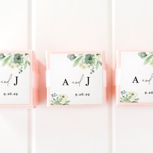 Succulents Wedding Gift Tag Template, Printable Wedding Favor Tag Label ...