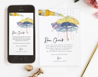 Rain Check Template - Etsy
