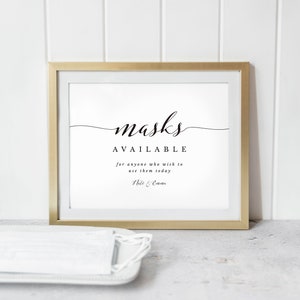 Masks Available Sign Template, Printable Masks Sign, Social Distancing ...