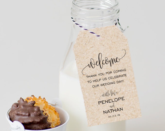 Welcome Tag Template, Wedding Welcome Bag Tag, Wedding Welcome Gift ...
