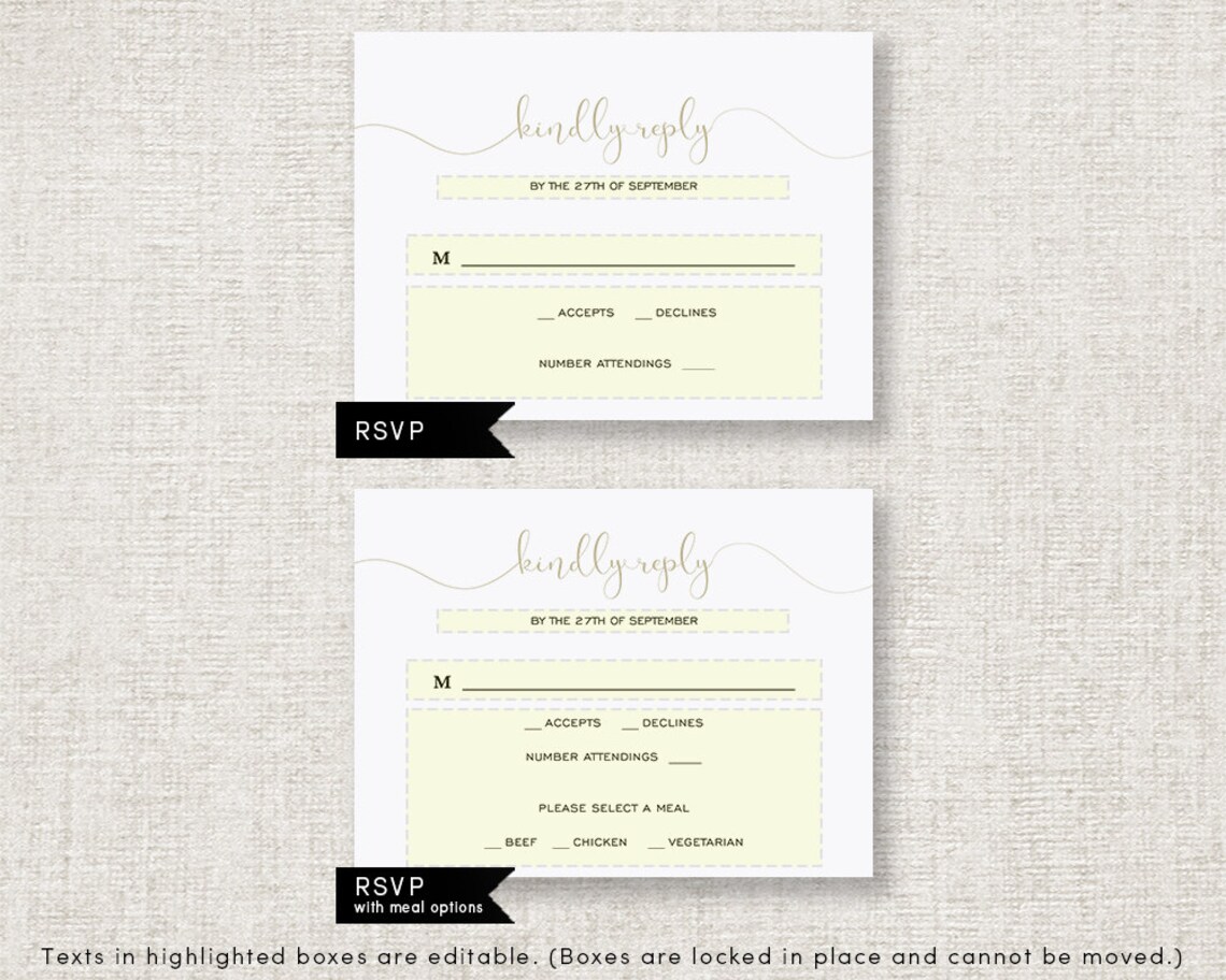 Booklet Invitation Set Printable Wedding Invitation Template - Etsy