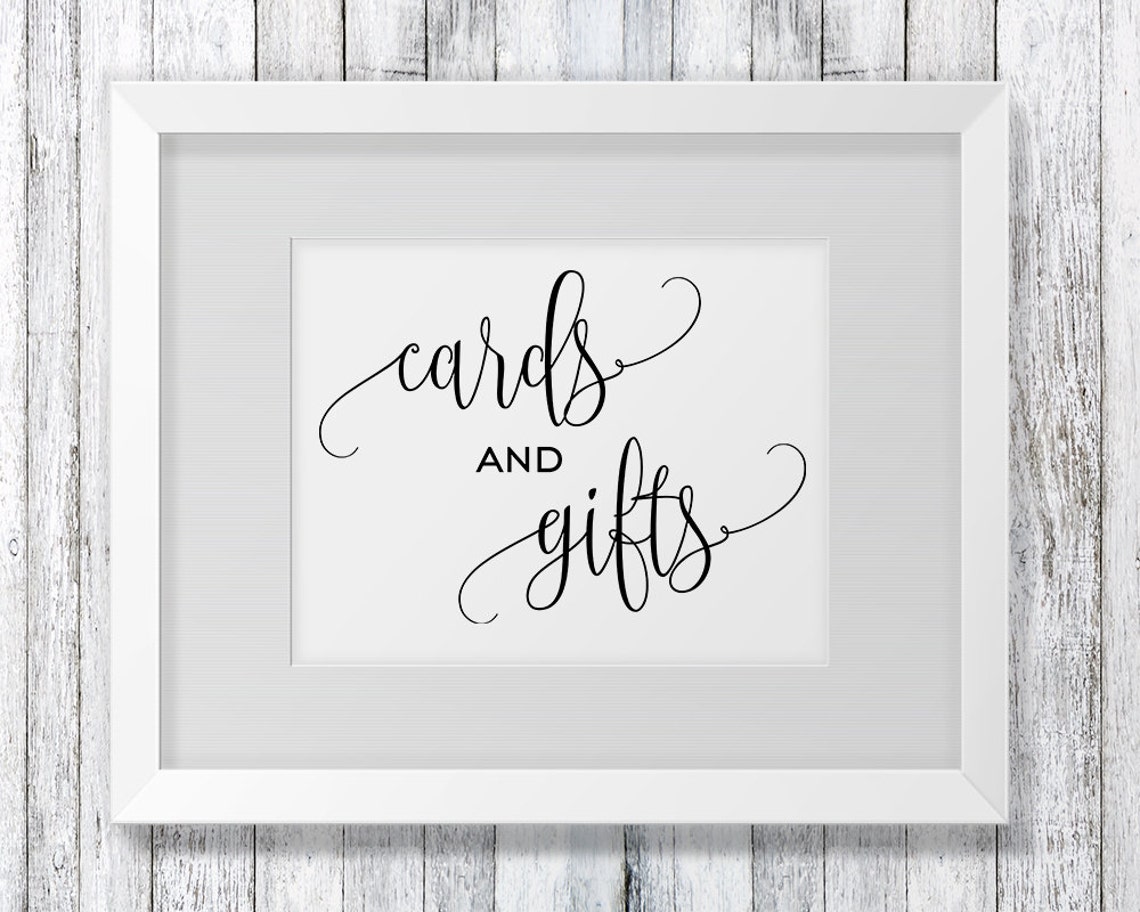 Cards and Gifts Sign Wedding Sign Printable Gift Table Sign - Etsy