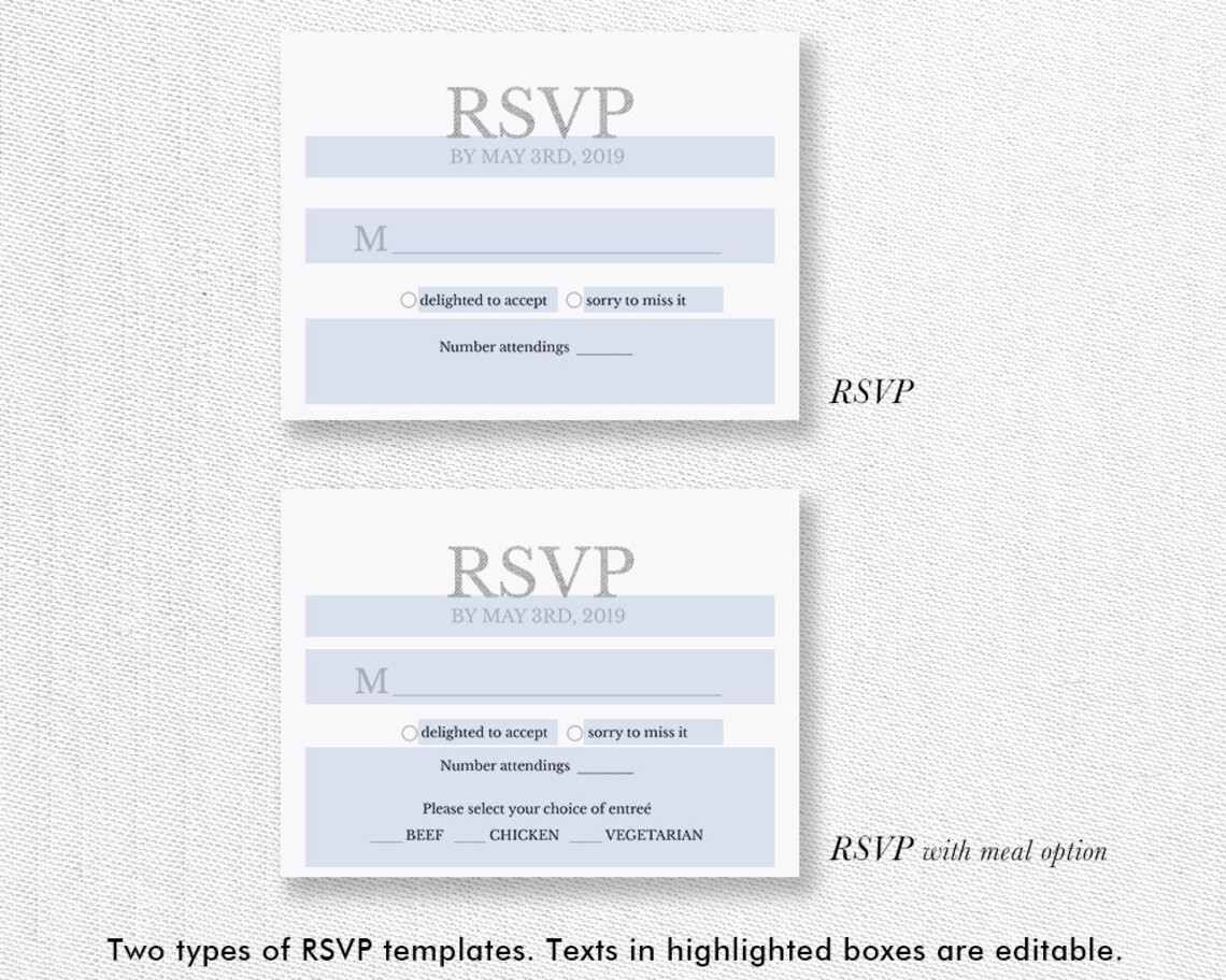 Booklet Invitation Set Printable Wedding Invitation Template - Etsy