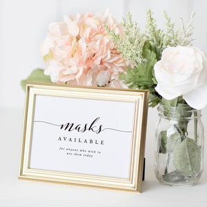 Masks Available Sign Template, Printable Masks Sign, Social Distancing ...