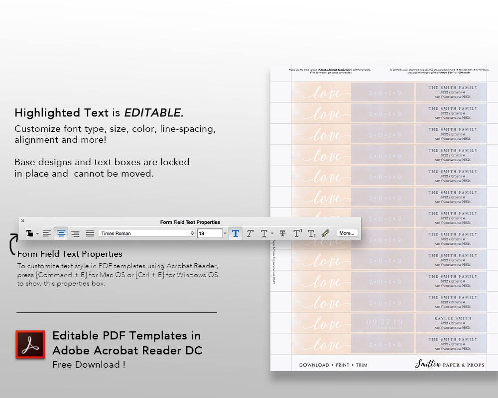 Envelope Wrap Address Label Wraparound Label Skinny Wrap - Etsy