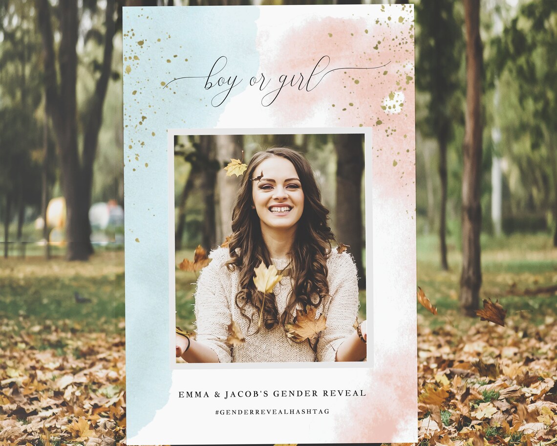 Photo Prop Frame Gender Reveal Photo Frame Party Photo Prop | Etsy