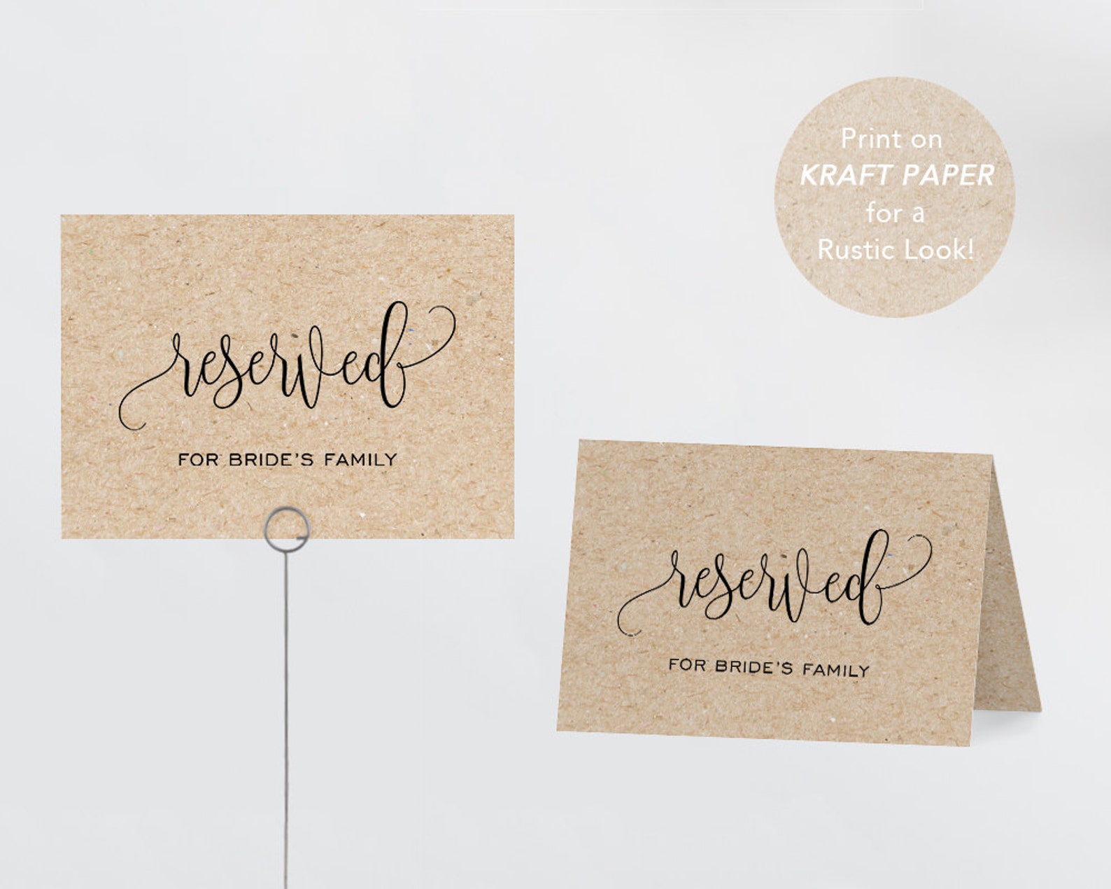 Reserved Sign Printables Editable PDF Template Diy Wedding - Etsy